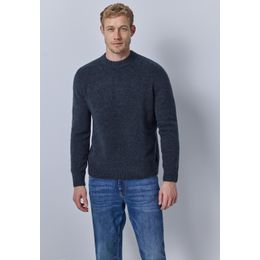 Street One MEN Herren Rundhalspullover, grau, Gr. L, unifarben, Stoff, 44% Polyacryl, 23% Wolle, 29% Polyester, 4% Elasthan, Pullover, Grobstrick