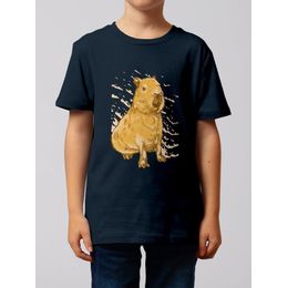 wat? Apparel T-Shirt Capybara in Dunkelblau | Gr.: 110/116