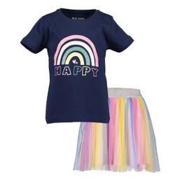 Blue Seven M&auml;dchen T-Shirt "Set: T-Shirt und T&uuml;llrock", blau, Gr. 116, 100% Baumwolle, Shirts