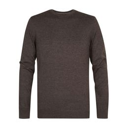 Herren Rundhalspullover, braun, Gr. XXXL, PETROL INDUSTRIES, Strick, Obermaterial: 50% Baumwolle, 50% Polyacryl, Pullover, Materialmix mit