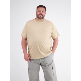 Lerros Herren Rundhalsshirt "T-Shirt mit Rundkragen aus weicher Baumwolle, gro&szlig;e Gr&ouml;&szlig;en", beige, Gr. 6XL, 100% Baumwolle, Shirts