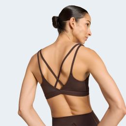 Damen Sport-BH "ALL ME ESSENTIALS SPORT-BH, MITTLERE BELASTUNG", adidas Performance, Gr. XLaurora coffee, Obermaterial: 85% Polyester, 15% Elasthan,