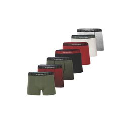 Koroshi Boxershorts Herren Gr&ouml;&szlig;e XL greige / oliv / rot / schwarz