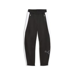 Puma Damen Sporthose "T7 Love Of The Cat Relaxed Barrel Trainingshose Damen", schwarz-wei&szlig;, Gr. M, Obermaterial: 100% Polyester. Einsatz: 100%