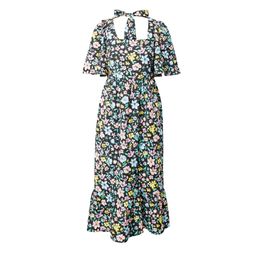 Warehouse Kleid Damen Gr&ouml;&szlig;e 34 hellblau / gelb / rosa / schwarz Sommerkleid