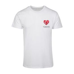 Merchcode T-Shirt 'Football - Turkey' Herren Gr&ouml;&szlig;e S rot / schwarz / wei&szlig;