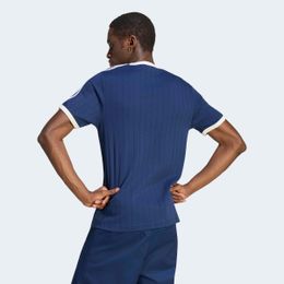 Herren T-Shirt "DROP NEEDLE 3-STREIFEN", blau, Gr. L, adidas originals, Obermaterial: 100% Baumwolle, Shirts, f&uuml;r Erwachsene, mit sportlichem Stil,
