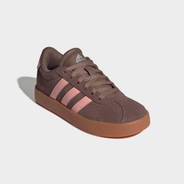 M&auml;dchen Sneaker "VL COURT 3.0", adidas Sportswear, Gr. 39, braun, Leder, Synthetik, Schuhe, inspiriert vom Design des adidas Handball Spezial