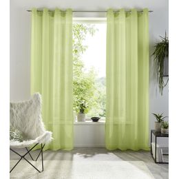Gardine OTTO HOME, B:145cm H:145cm, gr&uuml;n, Voile, Polyester, Wohnzimmer, Gardinen, "XANA", Bestseller, einfarbig, 1 bzw. 2er Set, pflegeleicht,