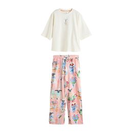 next Pyjama Damen Gr&ouml;&szlig;e 4XL/5XL hellblau / hellgr&uuml;n / rosa / wei&szlig; Sommerkleid