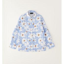 sarabanda Jungen Businessshirt "BABY BOY LONG SLEEVE SHIRT", blau, Gr. 128, 55% Leinen, 45% Baumwolle, Shirts