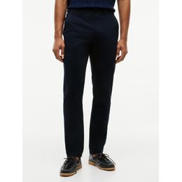 Tommy Hilfiger Herren Chinohose "CORE DENTON ESSENTIAL", blau, Gr. 38, unifarben, Twill, Obermaterial: 97% Baumwolle, 3% Elasthan, Hosen, Straight