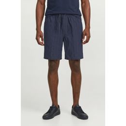 Jack & Jones JACK & JONES Herren Jogginghose "JPSTJAIDEN RIVIERA TEXTURE SHORT REG", blau, Gr. S, unifarben, angeraute Sweatware, Obermaterial: 100% Baumwolle,