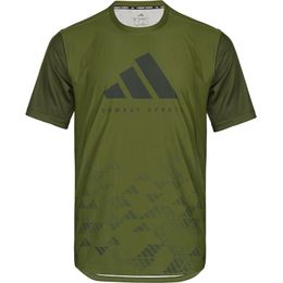 Trainingsshirt "adidas Tech Line Men ́s T-Shirt COMBAT SPORTS", M, gr&uuml;n, adidas Performance, Shirts, mit Rundhalsausschnitt, kurze &Auml;rmel,