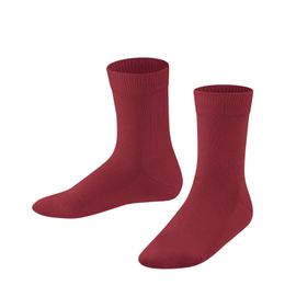 Falke Damen Socken "Family", Gr. 35, rot, Obermaterial: 92% Baumwolle CO. 7% Polyamid PA. 1% Elasthan EL., Socken