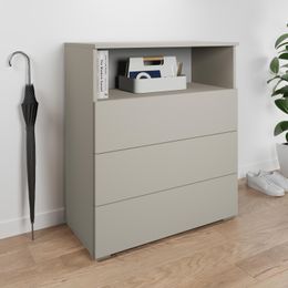 Kommode OTTO HOME, B:70cm H:80cm T:35cm, beige, Flur, Sideboards, "Paris", mit 3 Schubk&auml;sten (Breite 70 cm)