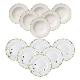 Villeroy & Boch VILLEROY & BOCH Geschirr-Set "Tafelservice Colourful Spring 12er Set bunt", 12, bunt, Geschirr-Sets, Sp&uuml;lmaschinengeeignet, Mikrowellengeeignet