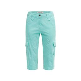 SOCCX Damen Skaterbermudascrystal aqua, Gr. L, unifarben, Web, Material: 98% Baumwolle, 2% Elasthan, Futter: 100% Baumwolle, Hosen, mit verstellbarem