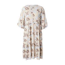 s.Oliver Kleid Damen Gr&ouml;&szlig;e 46 beige / himmelblau / braun / eierschale Sommerkleid