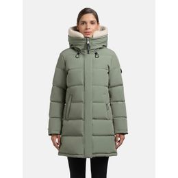 Khujo Damen Steppmantel "Kelsi", gr&uuml;n, Basic, Gr. S, Obermaterial: 85% Polyester, 15% Baumwolle. Innenfutter: 100% Nylon. Wattierung: 100% Polyester,