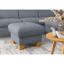 Polsterhocker OTTO HOME, B:61cm H:46cm T:61cm, blau, 100% Polyester, Hocker, "Lindgren", mit Stauraum