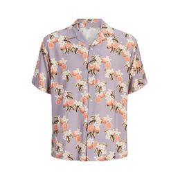 JJ Rebel Button Up Shirt 'JREBFRESH' male size S Light beige / Green / Lavender / Orange