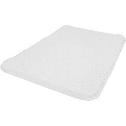 Badematte Kleine Wolke, H:35mm, wei&szlig;, Baumwolle, Badematten, "Trend, Badvorleger, Badezimmer Teppich", Badteppich, Uni Farben, waschbar