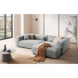 Ecksofa, B:288cm H:66cm T:198cm, grau, LeGer Home by Lena Gercke, 100% Polyester, Wohnzimmer, Sofas, "PIARA XXL Cord, Big-Sofa, L-Form", wahlweise