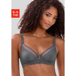 Vivance Damen B&uuml;gel-BH, Gr. 80, gr&uuml;n, Spitze, Obermaterial: 92% Polyamid, 8% Elasthan, BHs, mit h&uuml;bschen Spitzentr&auml;gern &ndash; auch perfekt f&uuml;r gro&szlig;e