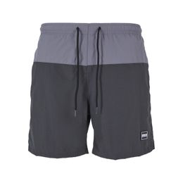 Urban Classics Herren Badeshorts "Urban Classics Herren Block Swim Shorts", grau, Gr. M, 100% Polyamid, Badehosen