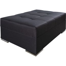 Polsterhocker Collection AB, B:97cm H:41cm T:68cm, schwarz, 100% Polyester, Hocker, "Josy, B: 97 cm", individuell zu kombinieren, Federkern