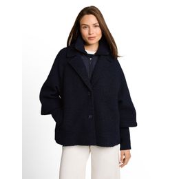 Tom Tailor Damen Fellimitatjacke "Regular", blau, Gr. M, unifarben, Web, Obermaterial: 100% Polyester. Futter: 100% Polyester, Jacken, mit
