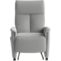 Sit & More TV-Sessel SIT & MORE, B:76cm H:119cm T:84cm, grau, 100% Polyester, Sessel, "Cremona Comfort", wahlweise manuell oder elektrischer Funktion mit Akku