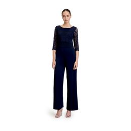 Vera Mont Damen Overall "Damen mit Spitze", blau, festlich, Gr. 32, Stoff, Obermaterial: 95% Polyester, 5% Elasthan. Futter: 100% Polyester,