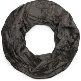 styleBREAKER Damen Loop "Gemusterter Loop Schal im Destroyed used Look", grau, Modisch, Obermaterial: 50% Viskose CV. 50% Polyester PES., Modet&uuml;cher