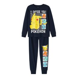 name it Pajamas 'NKMAbel Pokemon' boy size 146/152 Navy / Yellow / Mint / White
