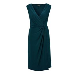 GOLDNER Damen Abendkleid "Cocktailkleid mit Raffungen", gr&uuml;n, festlich, Gr. 52, Obermaterial: 95% Polyester PES. 5% Elasthan EL., Kleider, Kn&ouml;pfe