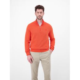 Lerros Herren Sweatshirt "Troyer in Strukturqualit&auml;t", orange, Gr. XL, 100% Baumwolle, Sweatshirts, Herrensweatshirt aus 100% Baumwolle &