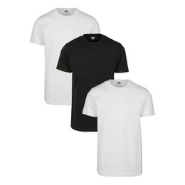 Urban Classics Herren T-Shirt "Urban Classics Herren Basic Tee 3-Pack", schwarz-wei&szlig;, Gr. L, unifarben, 100% Baumwolle, Shirts