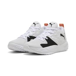 Puma Kinder Basketballschuh "Court Pro 3 Mid Basketballschuhe Jugendliche", Gr. 32, schwarz-wei&szlig;, Obermaterial: Synthetik, Textil. Futter: Textil.