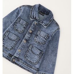 sarabanda Jungen Outdoorjacke "BABY BOY JACKET", blau, Gr. 116, 98% Baumwolle, 2% Elasthan, Jacken