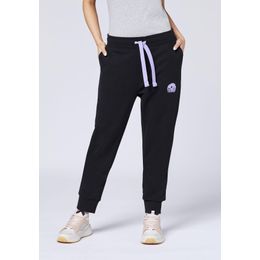 Chiemsee Damen Jogginghose, schwarz, Gr. XL, 88% Baumwolle, 12% Polyester, Hosen