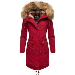 Navahoo Damen Wintermantel "Rosinchen", rot, Gr. XS, Oberstoff: 100% Baumwolle. Futter: 100% Polyester. Wattierung: 100% Polyester. &Auml;rmelfutter: 100%
