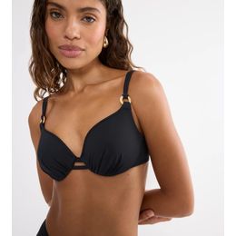 Triumph Damen B&uuml;gel-Bikini-Top "Summer Twist WP 01", schwarz, Gr. 38, Microfaser, Obermaterial: 77% Polyamid, 23% Elasthan, Bikini-Oberteile,