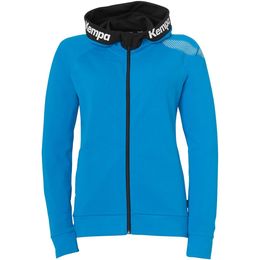 Kempa Herren Trainingsjacke "Kapuzenjacke Core 26 Women", blau, Gr. L, Obermaterial: 85% Baumwolle CO(Bio). 15% Viskose CV., Jacken