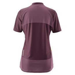Gonso Damen Radtrikot "Adventure Jersey Halfzip W"dunkelrot, Gr. 38, 88% Polyester, 12% Elasthan, Trikots, Damen Fahrradtrikot, modernes Half-Zip