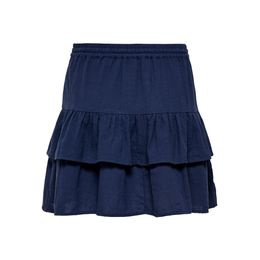 Only Damen Minirock "ONLSWAR STRING SHORT SKIRT WVN"naval academy, Gr. S, unifarben, Web, Obermaterial: 100% Baumwolle, R&ouml;cke, Baumwolle