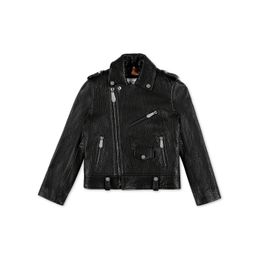Philipp Plein Damen Bikerjacke "Iconic Plein", schwarz, Gr. 4, Obermaterial: 100% Lamm Leder. Futter: 100% Polyester. F&uuml;llung: 100% Polyester, Jacken