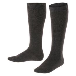Falke Kinder Kniestr&uuml;mpfe "Comfort Wool", Gr. 19, grau, Obermaterial: 70% Schurwolle WV. 16% Polyamid PA. 12% Baumwolle CO. 2% Elasthan EL., glatt,