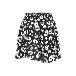 CLOUD 5IVE Damen Midirock "CLOUD 5IVE Tiered Skirt Ditsy Print", schwarz-wei&szlig;, Gr. XL, 95% Polyester, 5% Elasthan, R&ouml;cke